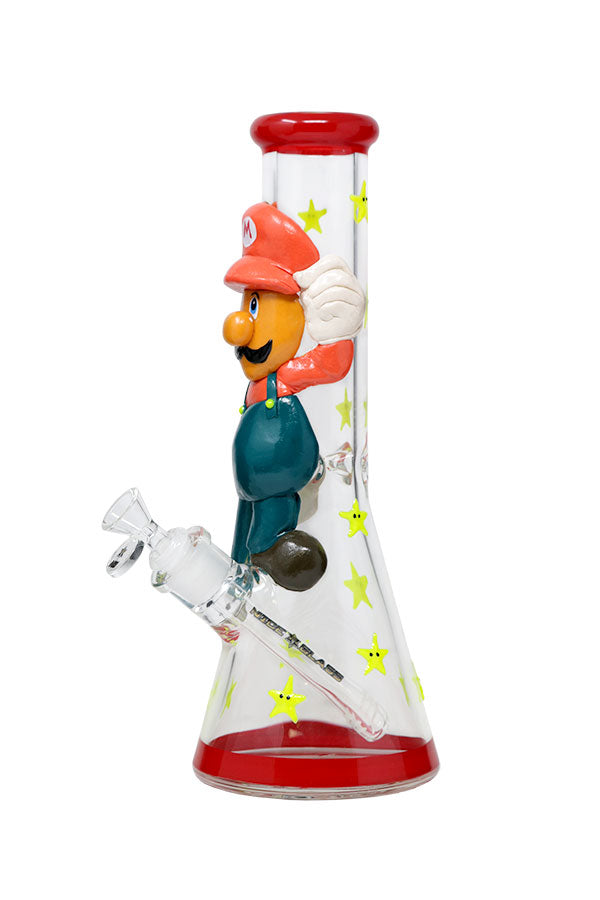 Nice Glass 12.5" 3D Glow-In-The-Dark Mario Beaker – Dixie Smoke Shop